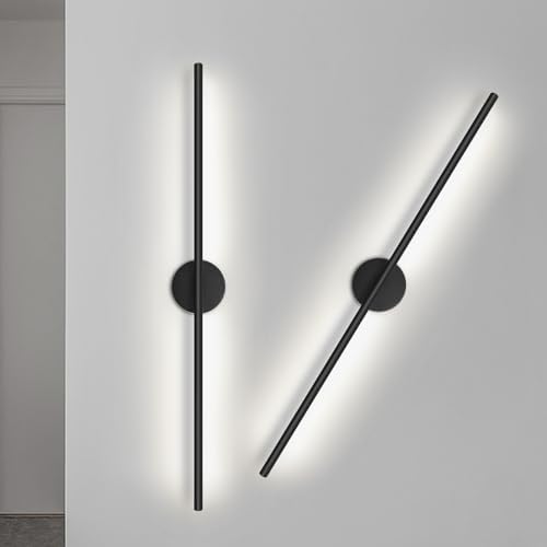 Reddragon lighting Set of 2 Minimalist Long Tube Linear LED Wall Sconce ...