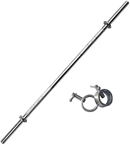 Buy Ranac Straight Steel Rod Bar Fitness Barbell Bar with Locks - 1Pc ...