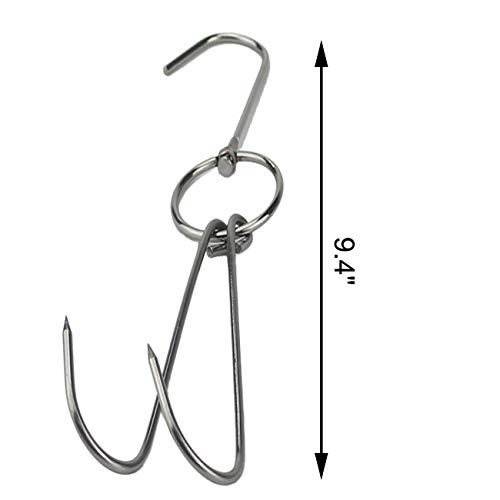 Snapklik.com : TIHOOD 9.4 Stainless Steel Double Meat Hooks Roast Duck ...