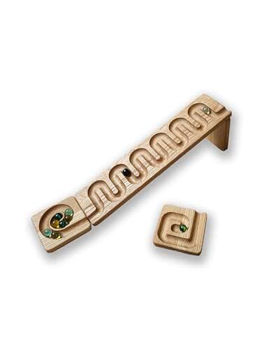 Amazon.com: Wooden Marble run Race personalized winding track wooden ...