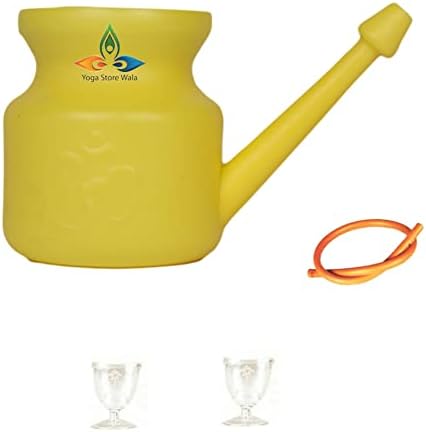 Yoga Store Wala Plastic Big Jal Neti Pot With 1 Rubber Neti And Eye ...