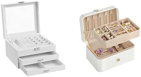 Amazon.com: SONGMICS Jewelry Box, Lockable Jewelry Storage Organizer ...