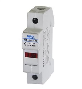 Woljay RT18-32X 32A 1 Pole 10x38mm DIN Rail Mount Fuse Holder Base: Amazon.com: Tools & Home ...
