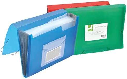Q-Connect Expanding File Organiser with Elastic Band / 6 Compartments ...