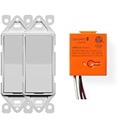 Levven 3-Way On/Off Wireless Switch Kit - Blue Push Button Switch ...