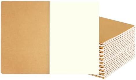 Amazon.com : zmybcpack 12 Pack Journal Notebook Kraft Brown Cover Lined ...