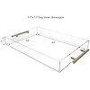 Amazon.com: Isaac Jacobs Clear Acrylic Serving Tray (11x17) with Gold ...