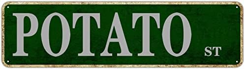 Amazon.com: AOYEGO Potatoes Tin Sign,Farm Fresh Organic Food Vintage ...