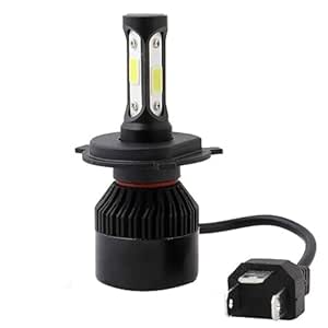 4 Side H4 LED Headlight Bulb with Cooling Fan Head lamp Conversion Kit ...