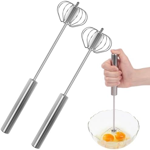 Amazon.com: LOVEINUSA Stainless Steel Semi-Automatic Whisk, Hand Push ...