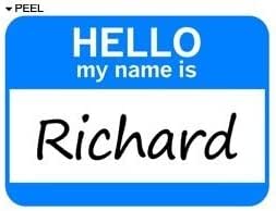Amazon.com - Hello My Name Is Richard - Window Bumper Laptop Sticker