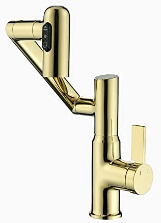 Lefton Rotatable Bathroom Faucet with Temperature Display in Fahrenheit ...
