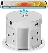 Desktop Power Socket with USB C PD20W, Aluminum Recessed Power Strip 2 ...