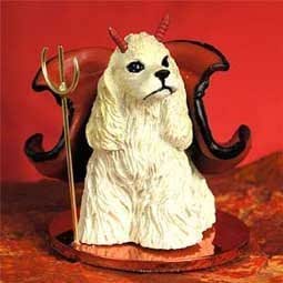 Amazon.co.jp: Cocker Spaniel Little Devil Dog Figurine - Buff by ...