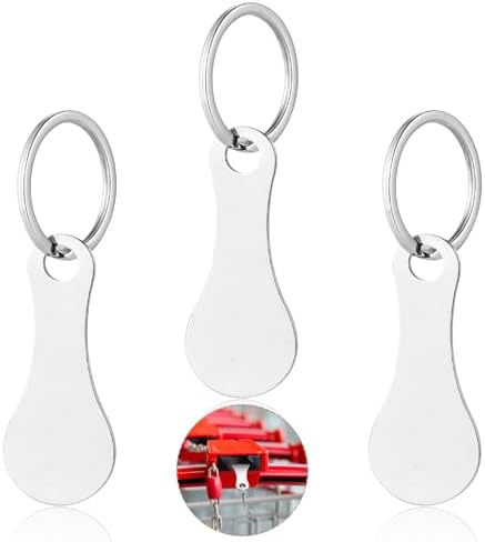 Amazon.com: Stainless Steel Shopping Trolley Token, Metal Coin Holder ...