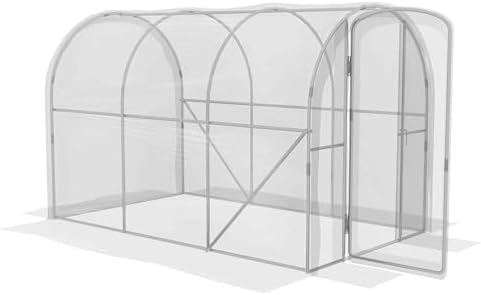 Outsunny 3 x 2 x 2m Polytunnel Greenhouse with 2 Hinged Door, Walk-in ...