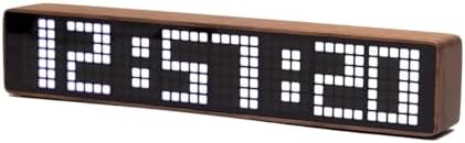 Amazon.com: Creative LED clock solid wood clock, WiFi electronic clock ...