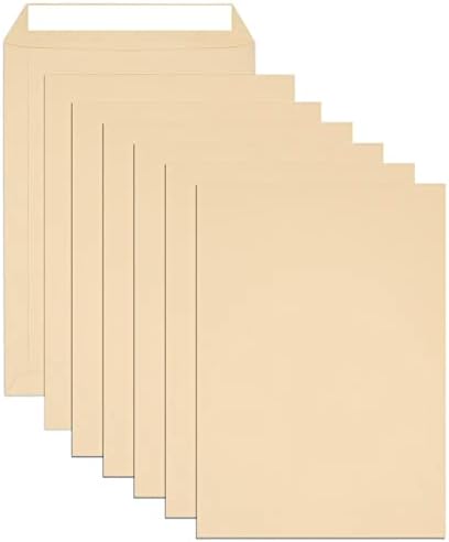50Pcs C5 Brown Kraft Paper Envelopes, Self Seal Kraft Envelope, Manilas ...