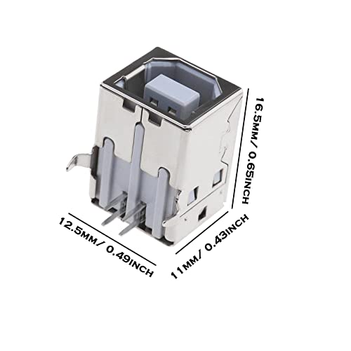 YINETTECH 30Pcs USB Jack Socket Connector USB 2.0 Type B Female Jack ...