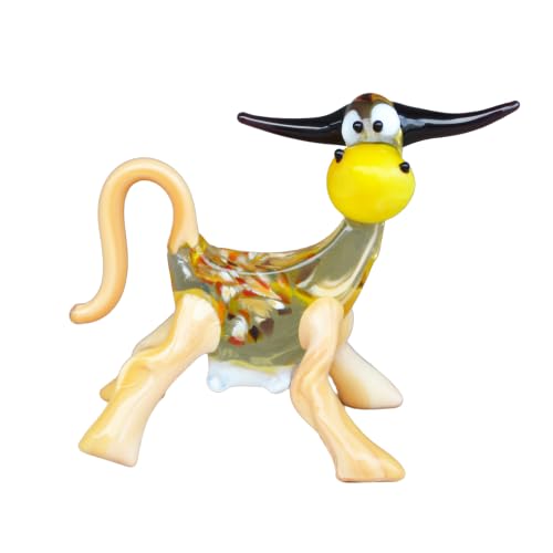 Amazon.com: Glass Cow Animal Collector Paperweight Blown Cow Sculpture ...