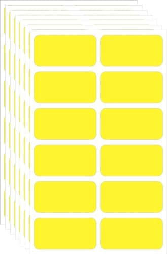 BlackDreams® Yellow Color Blank Plain Rectangular Self Adhesive Paper ...