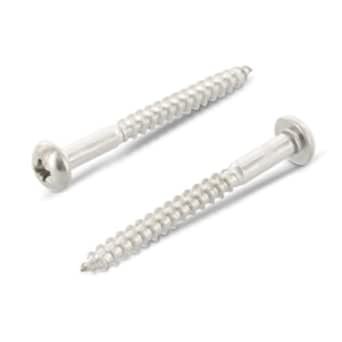 Wood Screws 4.5 x 40 mm Pack of 6 A2 / V2A Stainless Steel Semi ...