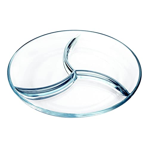 Snapklik.com : NUTRIUPS Portion Control Plate Glass Divided Plate ...