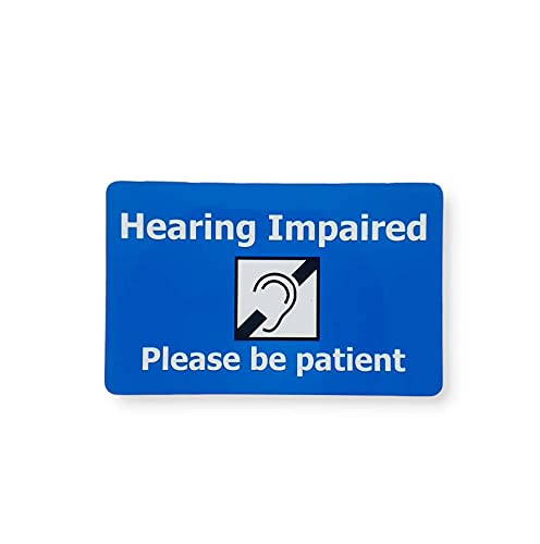 Hearing Impaired Medical Alert Card - Hearing Impairment - Deaf ...