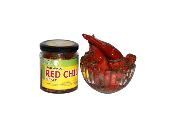 Upasana's Homemade Raw Red Chilli Pickle Homemade Premium Marwadi Lal ...