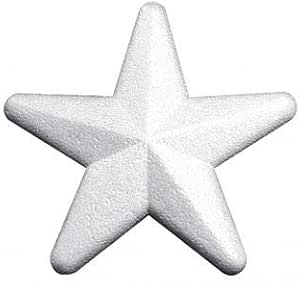 205mm Polystyrene Smooth Star Shape to Decorate | Styrofoam Shapes for ...