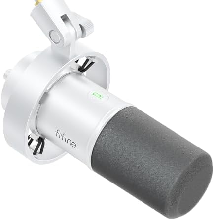 FIFINE XLR/USB Dynamic Microphone for Podcast, Vocal Recording Mic for ...
