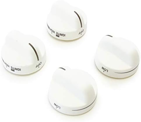 Amazon.com: Red Hound Auto 4 Cream Bisque Almond Range Top Surface Burner Knobs Replacement ...