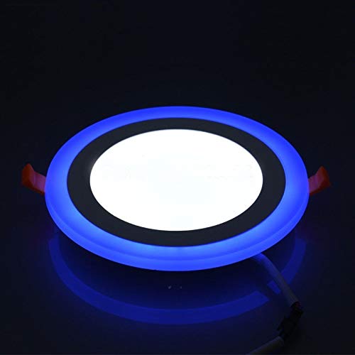 Buy 16 Watt LED Side Blue Round Panel Light Ceiling 3D Effect Lighting ...
