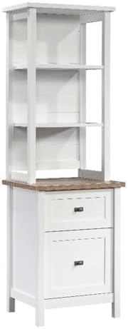 Amazon.com: Sauder Cottage Road Engineered Wood Storage Tower in White ...