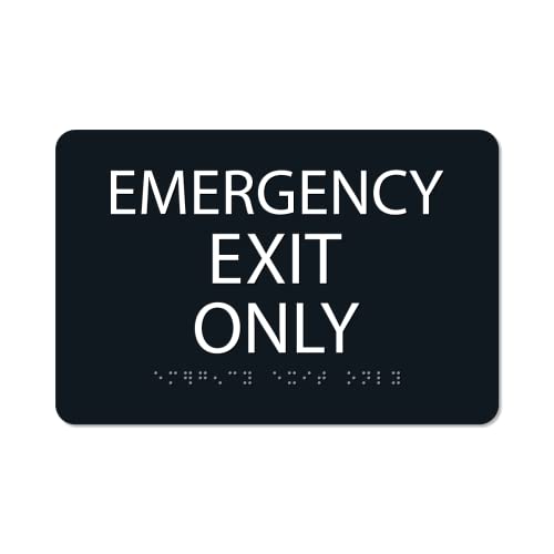 ALPHA DOG ADA SIGNS Emergency Exit Only Sign 6x9 inch ADA - Want It All
