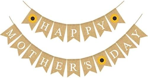 Amazon.com: Mothers Day Banner, Fntacetik Mothers Day Decorations for ...