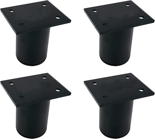 DECORILA Furniture Legs Metal, (4 Piece) Black Coffee Table Leg Support ...
