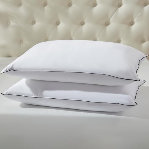 Amazon.com: puredown Feather Down Pillows Standard Size Set of 2 ...