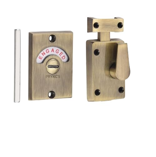 PRYKCS Indicator Bolt Bathroom Latch Engage Vacant Latch Zinc Toilet ...