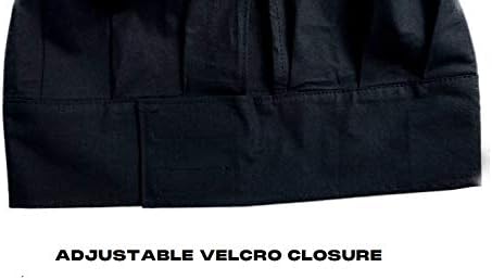 Pet-Jos Chef Hat Black Adjustable Chef Hat Cotton Kitchen Cooking Chef ...