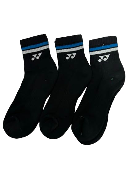 Buy YONEX Men Cotton Ankle Length Socks Sis 2160A -Pack Of 3, Free Size ...