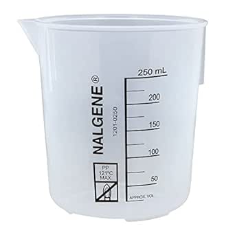 Nalgene Griffin Beaker, Low Form, Polypropylene, 250 mL : Amazon.co.uk: Business, Industry & Science