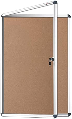 VIZ-PRO Tamperproof Lockable Cork Noticeboard Class 1 Aluminium Framed 36x24 Inches : Amazon.ca ...