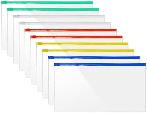 Tanstic 30Pcs Poly Zip Envelopes, A6 Letter Size Plastic Files Folders ...
