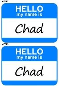 Amazon.com - Hello My Name Is Chad - Sheet of 2 - Window Bumper Laptop ...