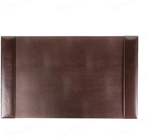 DACASSO Bonded Leather Desk Pad with Side Rails - Luxury Leather Desk ...