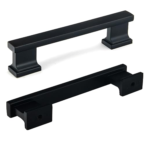 KoKoBin Pack of 15 Matte Black Cabinet Handles, Furniture Handles, 96 ...