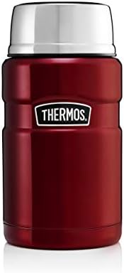 Thermos Curved Food Flask with Spoon, Stainless Steel, 400 ml : Amazon ...