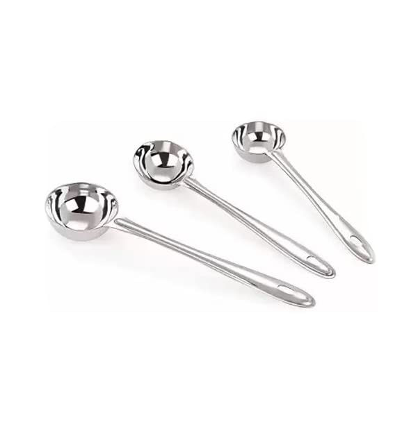 Buy faas 3 PC Stainless Steel Laddle Serving Spoon Like Rasam,Sambar ...