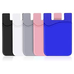 Amazon.com: SHANSHUI Phone Card Holder, Silicone Phone Case Wallet Credit Card Holder Strong ...